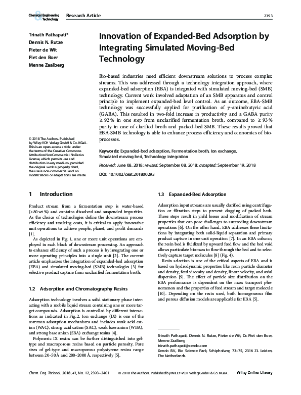 (PDF) Innovation of Expanded-Bed Adsorption by Integrating Simulated ...