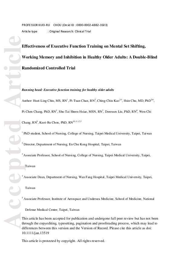 (PDF) Effectiveness of executive function training on mental set ...