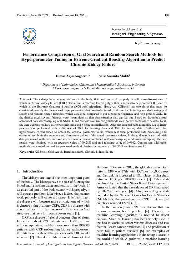 (PDF) Performance Comparison of Grid Search and Random Search Methods ...