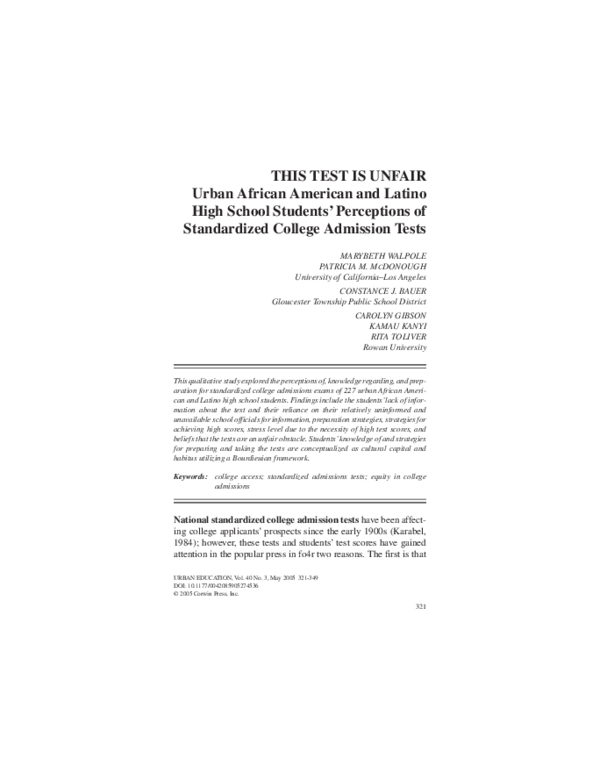 (PDF) This Test is Unfair