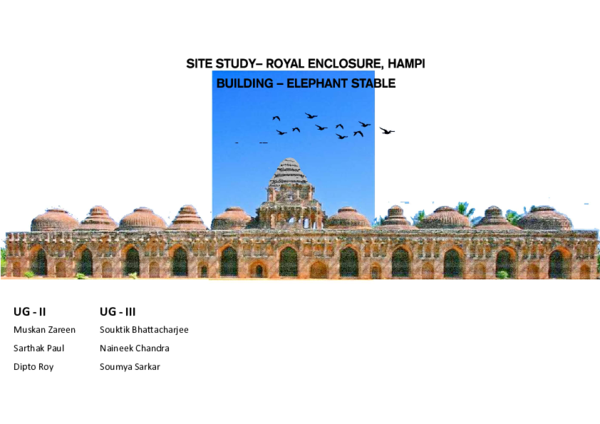 (PDF) Elephant Stable, Royal Enclosure, Hampi- Architectural Study and ...