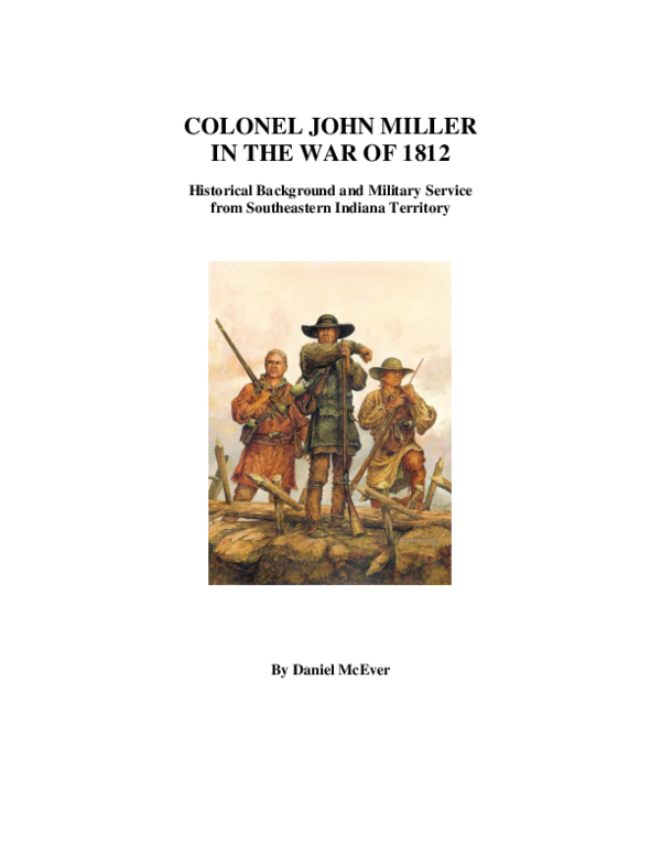 (PDF) Colonel John Miller in the War of 1812