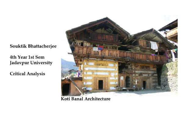 (PDF) Koti Banal Architecture (Kath-kuni Architecture)- Architectural ...