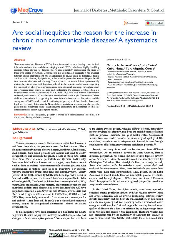 (PDF) Are Social Inequities the Reason for the Increase in Chronic Non ...