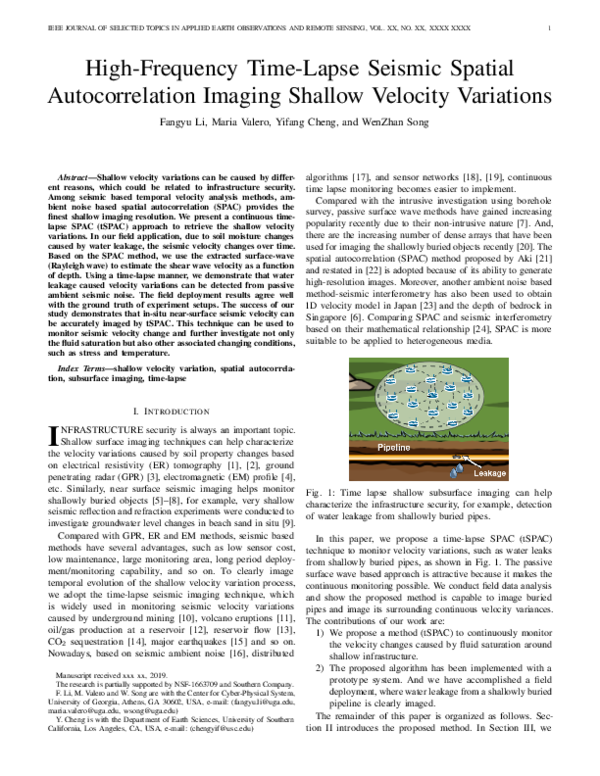 (PDF) High-Frequency Time-Lapse Seismic Spatial Autocorrelation Imaging ...