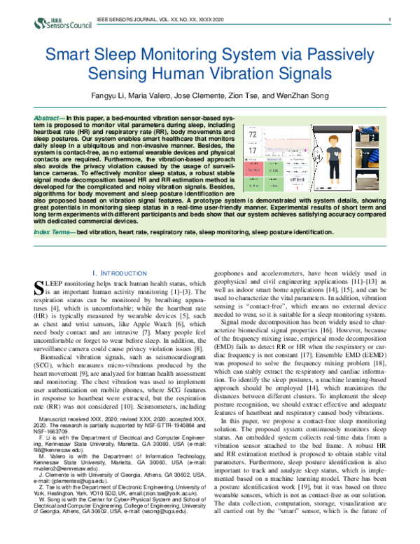 (PDF) Smart Sleep Monitoring System via Passively Sensing Human ...