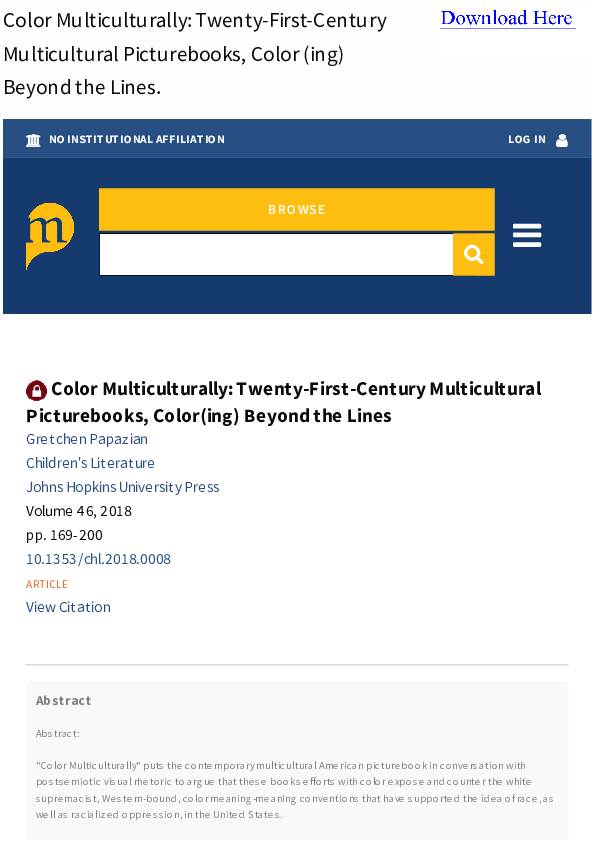 (PDF) Color Multiculturally: Twenty-First-Century Multicultural ...