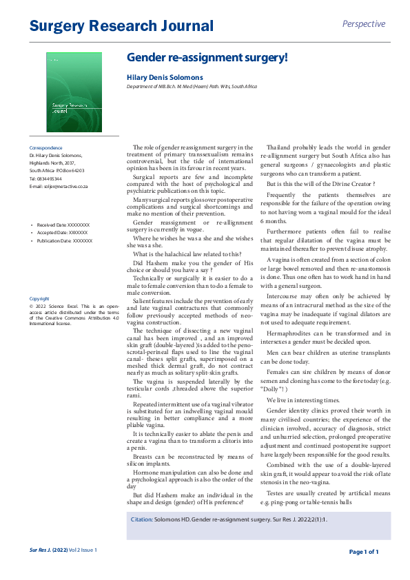 (PDF) Surgery Research Journal