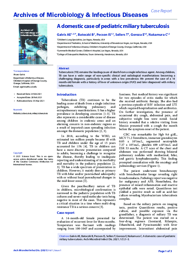 (PDF) Archives of Microbiology & Infectious Diseases | Science Excel ...