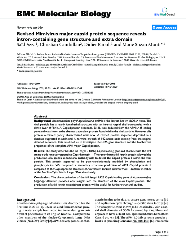 (PDF) BMC Molecular Biology BioMed Central