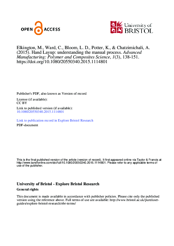 (PDF) Hand layup: understanding the manual process