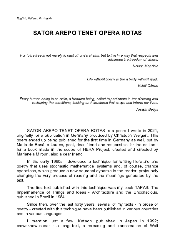 (PDF) SATOR AREPO TENET OPERA ROTAS