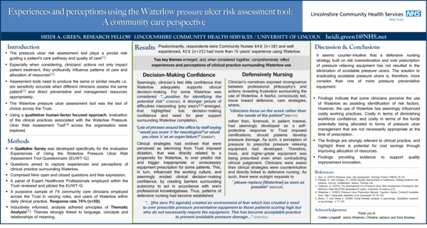 (PDF) Experiences and perceptions using the Waterlow pressure ulcer ...