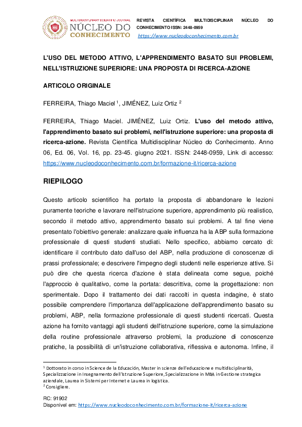 (PDF) Ricerca-azione