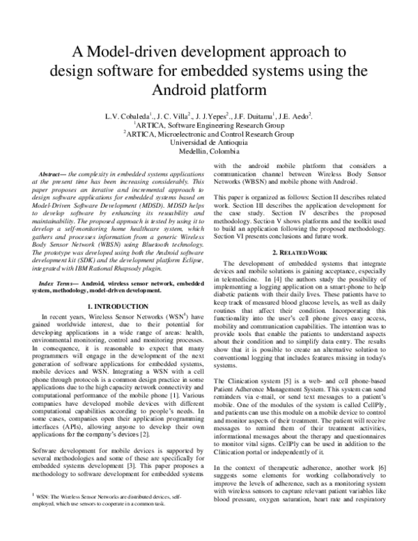 (PDF) A model-driven development approach to design software for ...