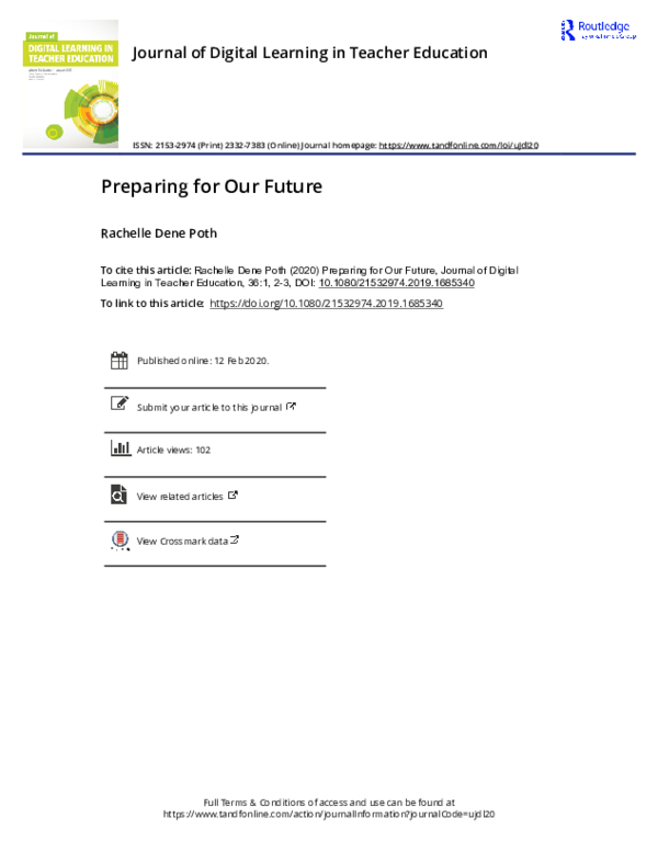 (PDF) Preparing for Our Future