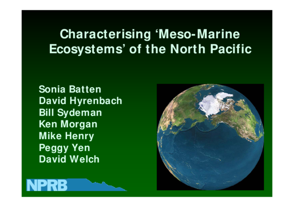 (PDF) Characterising meso-marine ecosystems of the North Pacific ...