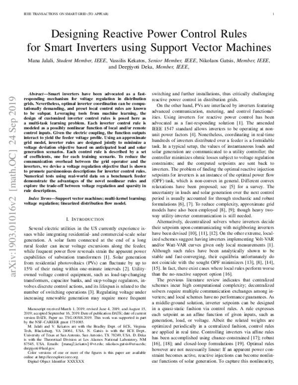 (PDF) Designing Reactive Power Control Rules for Smart Inverters using ...