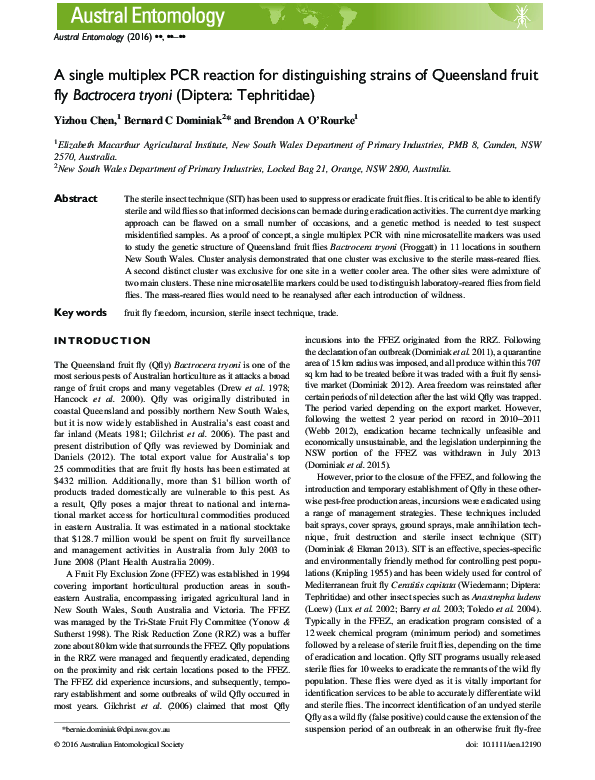 (PDF) A single multiplex PCR reaction for distinguishing strains of ... (PDF) A single multiplex PCR reaction for distinguishing strains of ...
