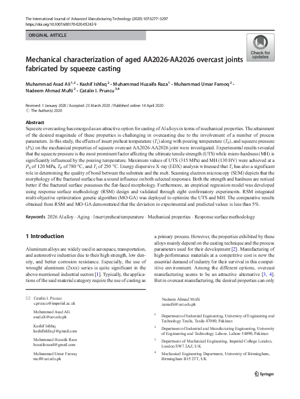 (PDF) Mechanical characterization of aged AA2026-AA2026 overcast joints ...