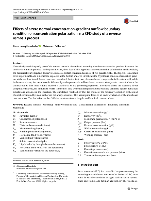 (PDF) Effects of a zero normal-concentration-gradient outflow boundary condition on ...