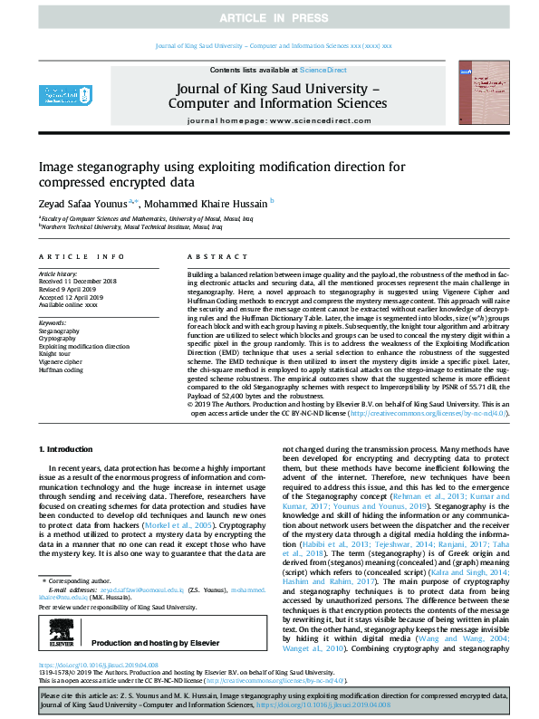 Pdf Image Steganography Using Exploiting Modification Direction For