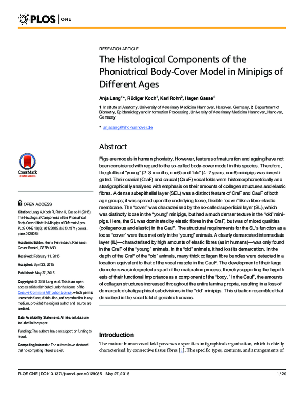 (PDF) The Histological Components of the Phoniatrical Body-Cover Model ...