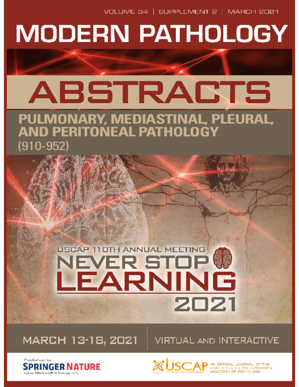 (PDF) Abstracts from USCAP 2021: Pulmonary, Mediastinal, Pleural, and ...