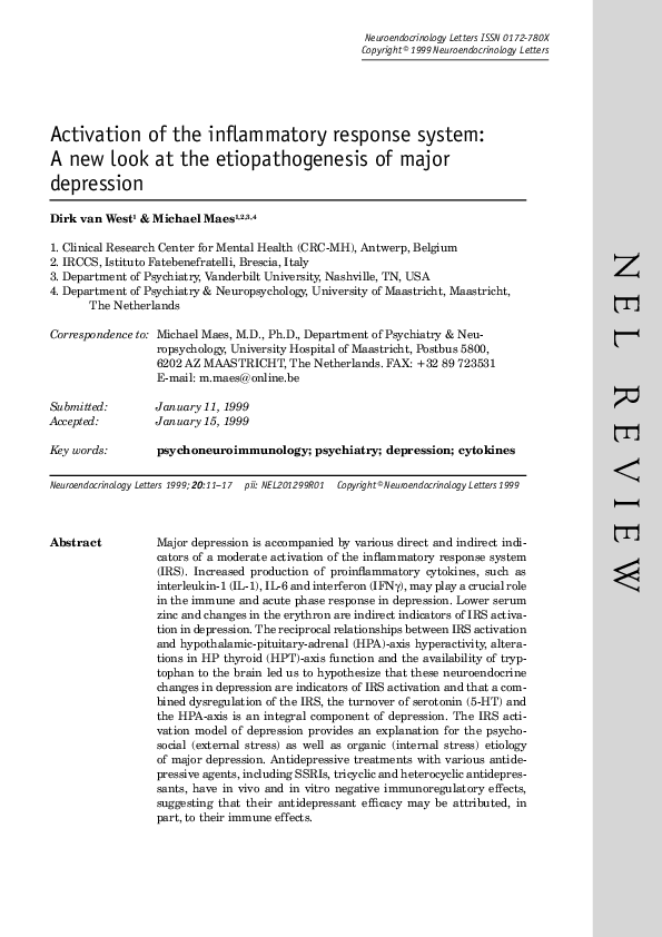 (PDF) Activation of the inflammatory response system: A new look at the ...
