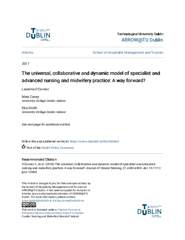 (PDF) The Universal, Collaborative Dynamic Model of Specialist and ...