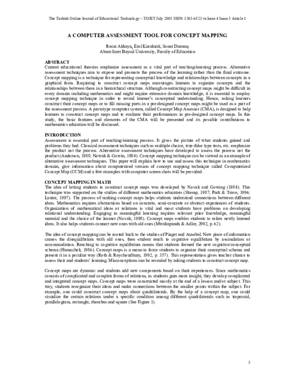 (PDF) 3 a Computer Assessment Tool for Concept Mapping