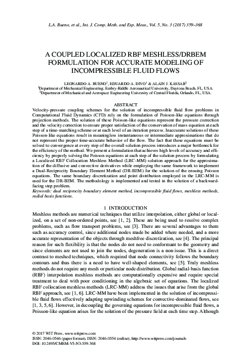 (PDF) Accurate Fluid Flow Modeling with RBF and DRBEM