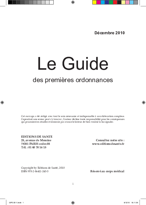 (PDF) Le guide des premieres ordonnances
