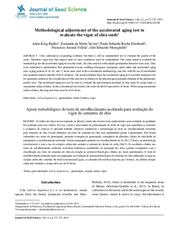 (PDF) Methodological adjustment of the accelerated aging test to ...