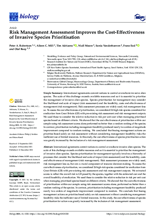 (PDF) Risk Management Assessment Improves the Cost-Effectiveness of ...