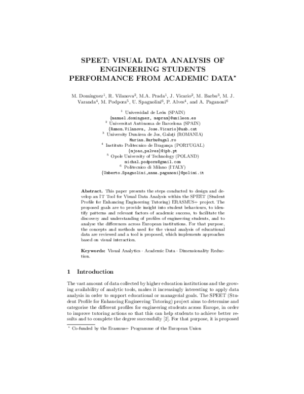 (PDF) SPEET: Visual Data Analysis of Engineering Students Performance ...