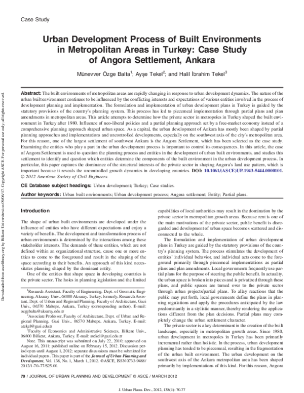 (PDF) Urban Development Process of Built Environments in Metropolitan ...