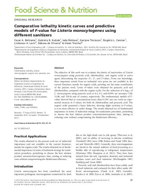 (PDF) Comparative lethality kinetic curves and predictive models of F ...