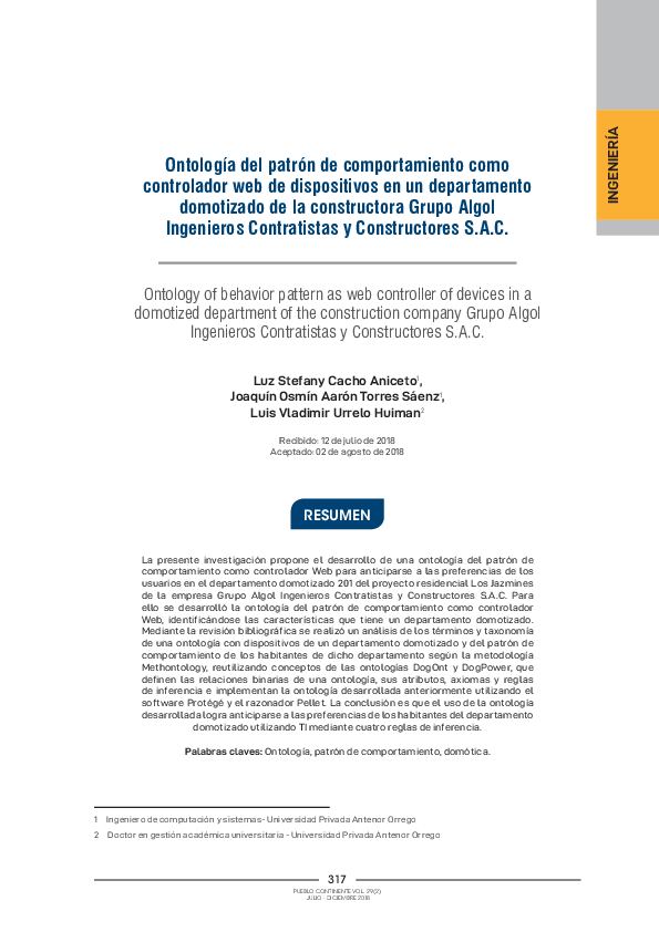 (PDF) Ontología del patrón de comportamiento como controlador web de ...