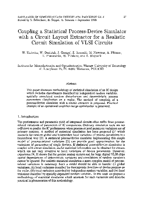 (PDF) Coupling a Statistical Process-Device Simulator with a Circuit Layout Extractor for a ...