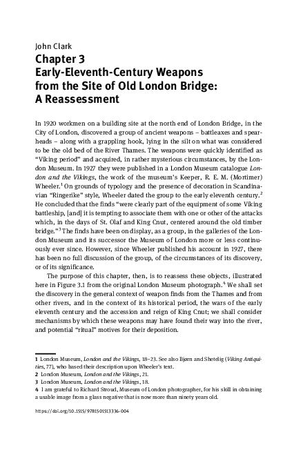 (PDF) ‘Early-eleventh-century weapons from the site of Old London ...