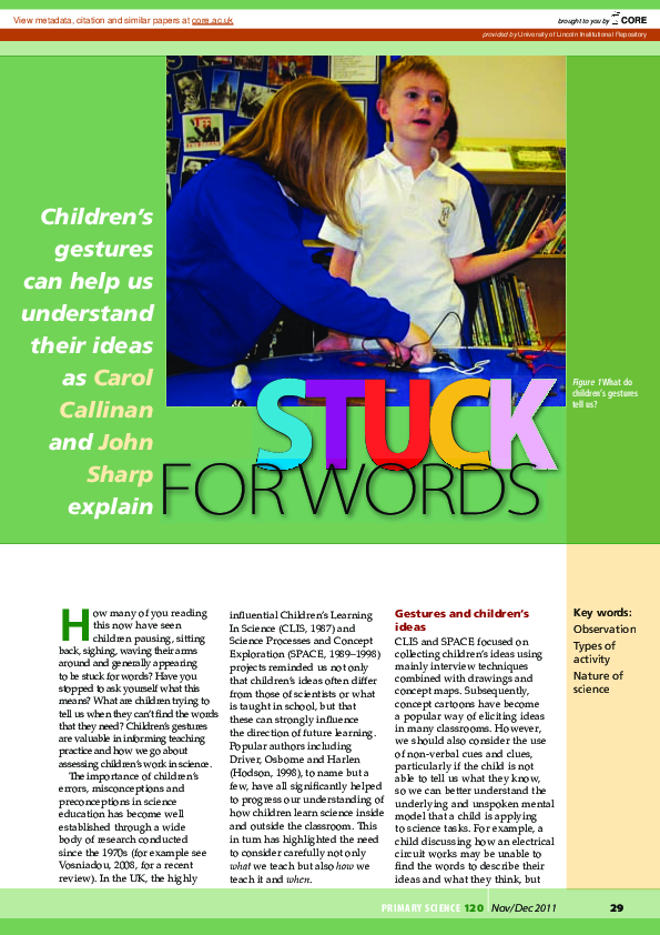 (PDF) Stuck for Words