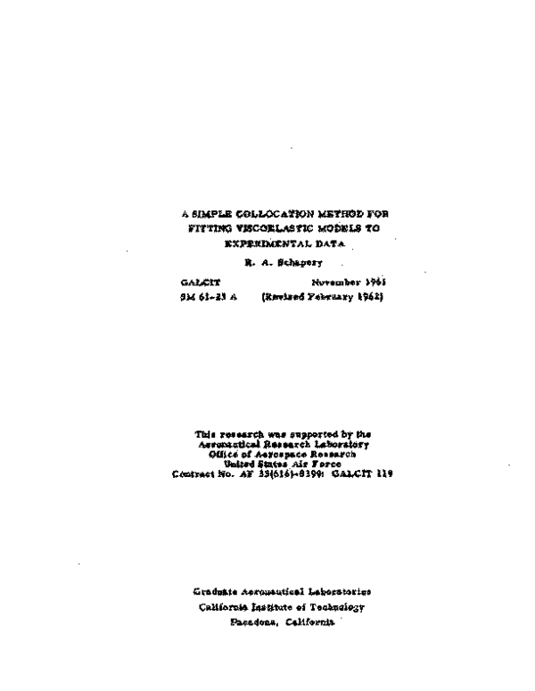 (PDF) A simple collocation method for fitting viscoelastic models to experimental data
