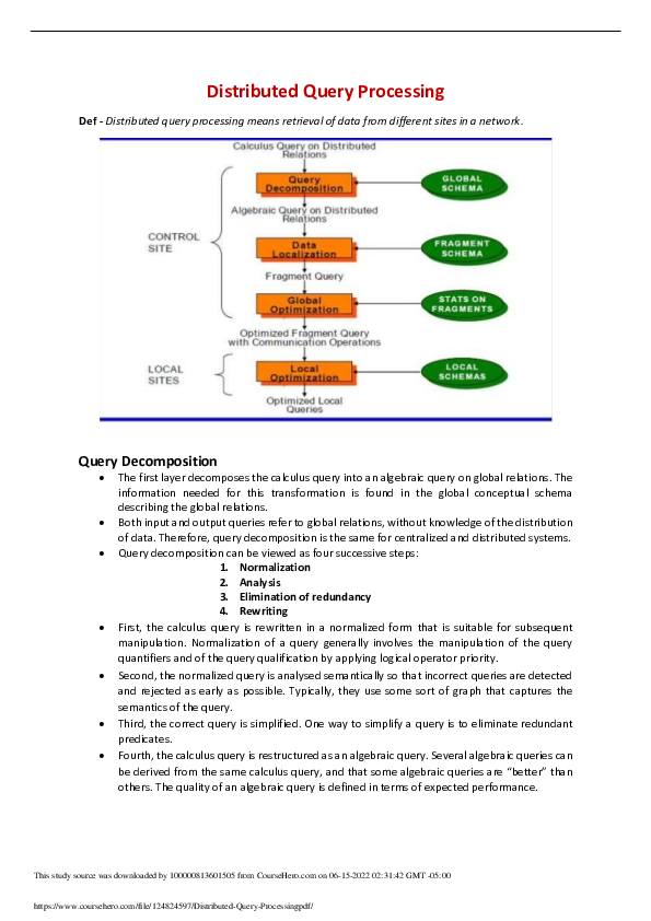 (PDF) Distributed Query Processing | Nejato Aliye - Academia.edu