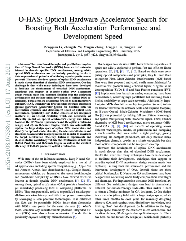 (PDF) O-HAS: Optical Hardware Accelerator Search for Boosting Both ...