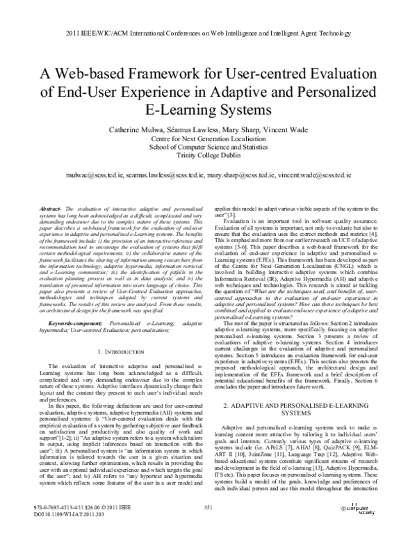 (PDF) A Web-Based Framework for User-Centred Evaluation of End-User Experience in Adaptive and ...