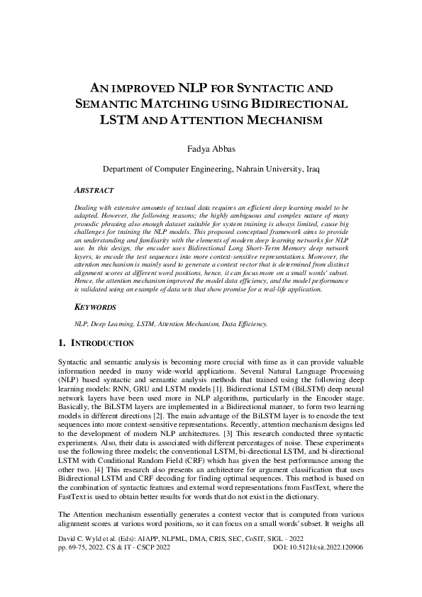 (PDF) An Improved NLP for Syntactic and Semantic Matching using ...