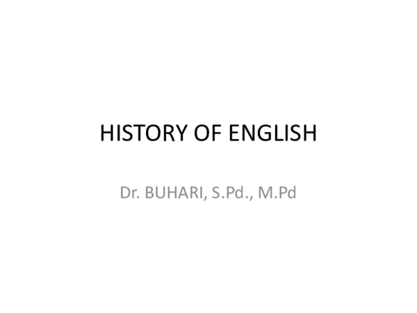 (PPT) HISTORY OF ENGLISH