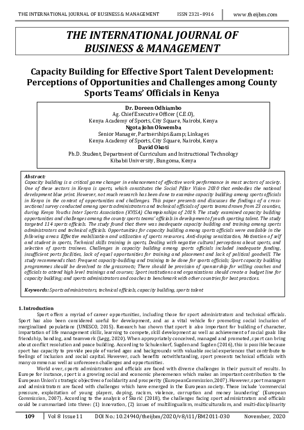 (PDF) Capacity Building for Effective Sport Talent Development ...