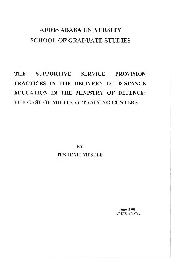 (PDF) Addis Ababa University School of Graduate Studies